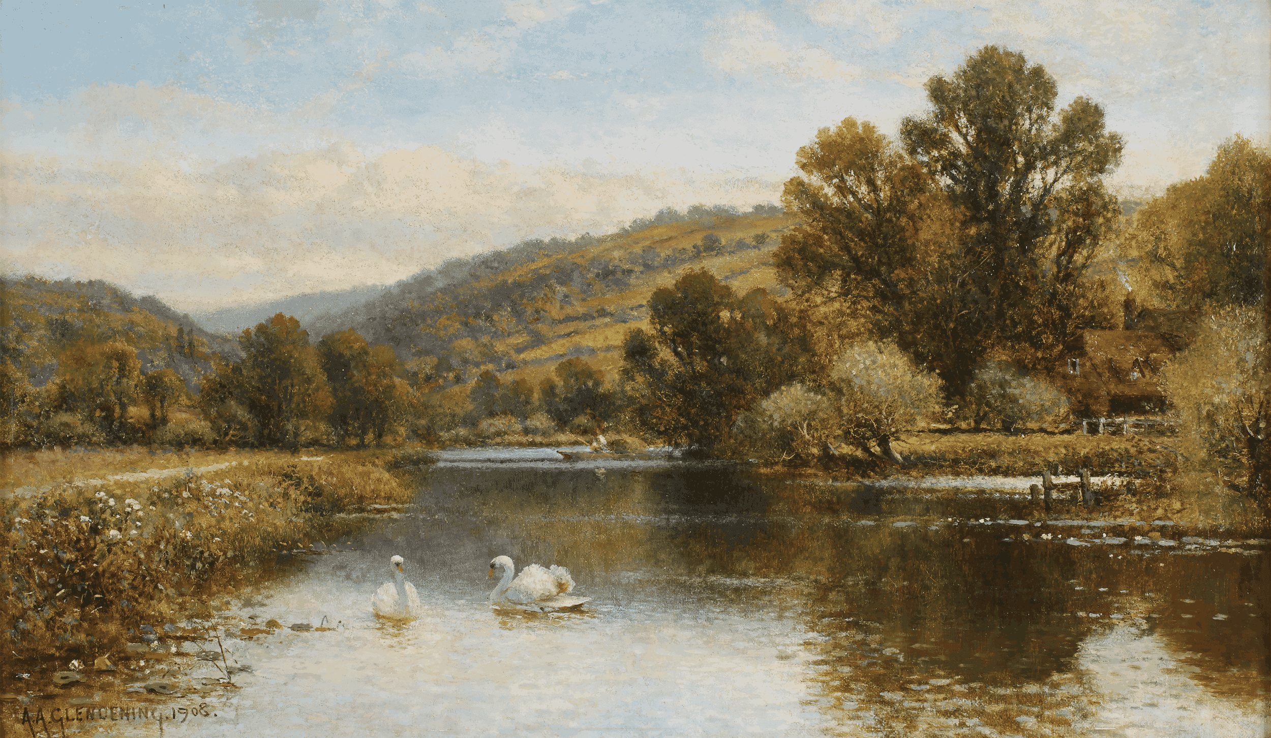 Alfred Augustus Glendening | "On the River thames"